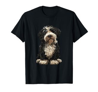 Whyitsme Design Schwarz-Wei&szlig;-Havaneser-Hunde-Illustration T-Shirt