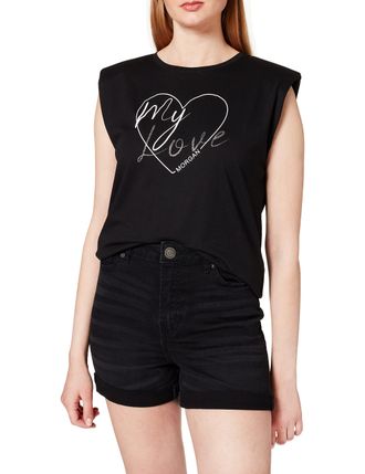 Urban Classics Ladies 5 Pocket Shorts real Black Washed 26