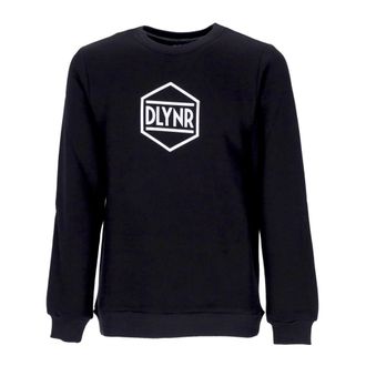 Dolly Noire Schwarzer Logo Crewneck Sweatshirt Langarm - - Sweatshirts & Hoodies - Herren - Schwarzk - XL