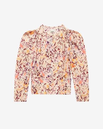Isabel Marant Blouse Zarga - Femme - &Eacute;cru-prune - Taille 34 - Isabel Marant