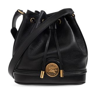 Chlo&eacute; Pferdemedaille Tasche Typ Eimer - - Bags - Damen - Schwarzk - ONE SIZE