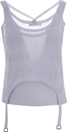 Patrizia Pepe Femme, Tops, Gris, Taille: 36 FR D&eacute;bardeur