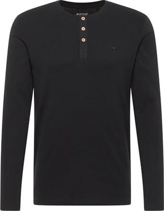 Mustang Jeans Style Arminto Chemise Henley, Black 4142, XXXL Hommes