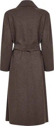 Max Mara Double-Faced Virgin Wool Wrap Coat - Brown