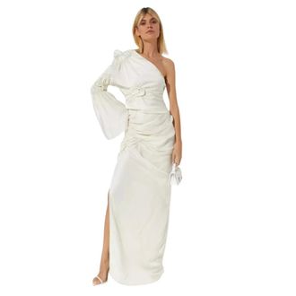 Khaite Femme, Robes, Blanc, Taille: 38 FR Robe Maxi Cr&egrave;me Apollo