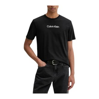 Calvin Klein Homme, Tops, Noir, Taille: M T-shirt imprim&eacute; &agrave; col rond et manches courtes
