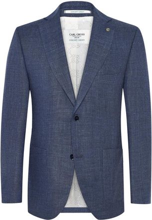Carl Gross Strukturiertes Einreiher-Sakko aus einem Materialmix mit fallendem Revers in