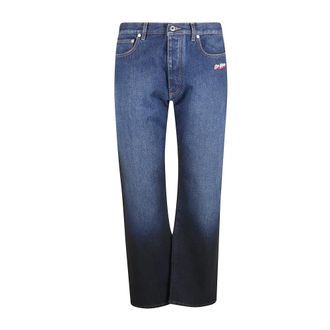Off-white Spray Diagonal Relax Jeans - - Jeans - Herren - Blau - W30