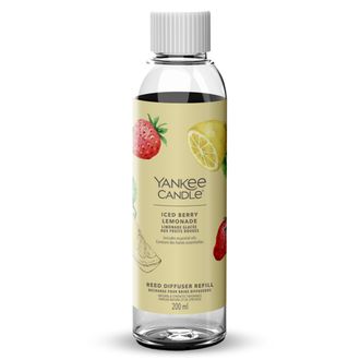 Yankee Candle Company Signature Nachfüllung für Diffusor mit Rattanstäbchen | Iced Berry Lemonade | 200ml | bis zu 20 Wochen Duft | Perfekte Geschenke für Frauen