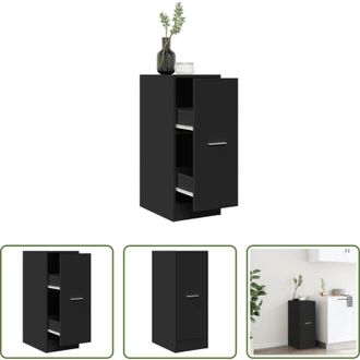 vidaXL vidaXL Armoire de rangement - Armoire dapothicaire noir 30x41x77,5 cm bois ding&eacute;nierie