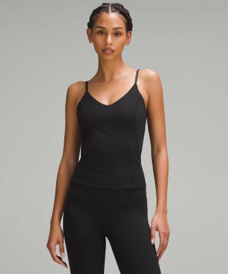 lululemon Align Tanktop in Taillenl&auml;nge Leichter Halt C/D-Cups f&uuml;r Frauen - Gr&ouml;&szlig;e 10 in Black