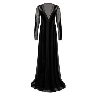 Alberta Ferretti Femme, Robes, Noir, Taille: 38 FR Robe Longue