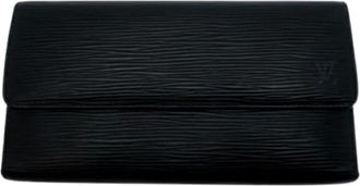 Louis Vuitton unisex, Pre-owned, Noir, Taille: ONE Size Portefeuille en cuir vintage Pre-owned