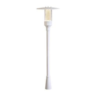 Konstsmide Nova 405-250 Wegeleuchte / B: 34cm T: 34cm H: 118cm / 1x50W / IP44 / lackiertes Aluminium / matt-wei&szlig;