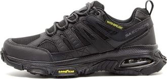 Skechers Homme Mens Air Envoy Oxford Basket, Black Leather/PU/Mesh/Black Trim, 40 EU
