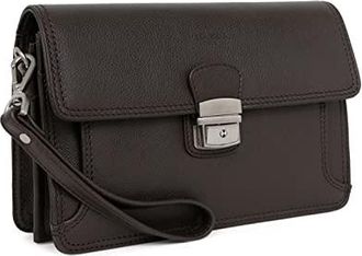 Pellet Pochette dragonne - pour Homme - Collection Confort - Marron foncé - en Cuir