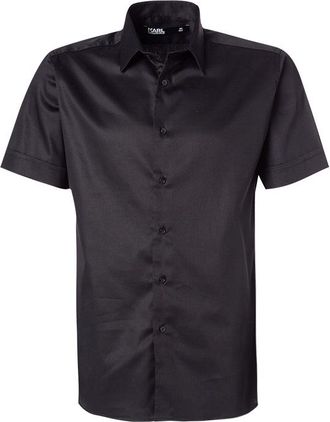 Karl Lagerfeld Herren Kurzarmhemd schwarz