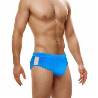 Generic Sous-v&ecirc;tements pour homme, slip, sous-v&ecirc;tements pour homme, couleur unie, taille sexy, printemps chaud, natation, avec maille sur les deux c&ocirc;t&eacute;s, bleu