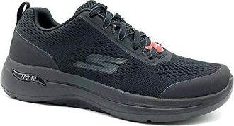 Skechers Homme Go Walk Arch Fit Baskets, Black Textile Synthetic Trim, 40 EU
