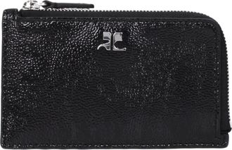 Courr&egrave;ges Portefeuille Femme Cuir Noir