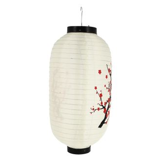 Pretyzoom Japanische Laterne Aus Seide Und Eisen 19 Zoll Hängende Pflaumenblüten Laterne Für Outdoor Dekoration Restaurant Festival Und Party Beleuchtung