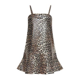 Ganni Print Denim Strap Dress - - Dresses - Damen - Mehrfarbig - M