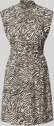 Zero Minikleid aus reiner Viskose mit Allover-Animal-Print