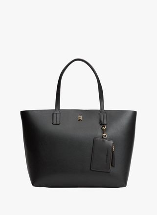 Tommy Hilfiger Sac cabas &agrave; poche zipp&eacute;e &agrave; logo m&eacute;tallique