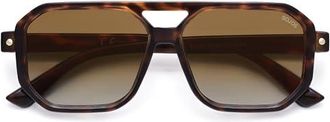 Sojos SJ2609 Lunettes de soleil carr&eacute;es polaris&eacute;es r&eacute;tro pour homme et femme Style vintage ann&eacute;es 70 Protection UV400, Tortue, m