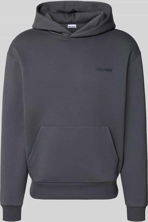 Review Relaxed Fit Sweatshirt aus Baumwoll-Mix mit K&auml;nguru-Tasche