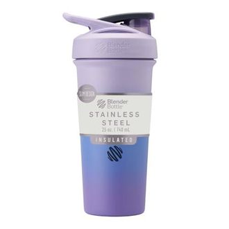 BlenderBottle Strada Sleek Shaker Cup Bouteille deau isotherme en acier inoxydable avec fouet m&eacute;tallique, 750 ml, lavande ombr&eacute;