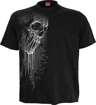 Spiral Bat Curse Homme T-Shirt Manches Courtes Noir M 100% Coton Regular/Coupe Standard