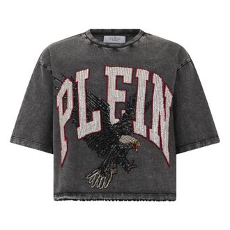 Philipp Plein T-Shirt Rundhals Ss Eagle - - Tops - Damen - Schwarzk - XS