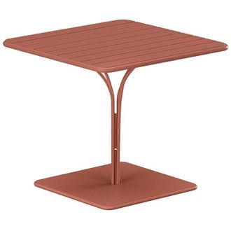 Vente-Unique Vente-unique - Table de jardin L.80 cm en m&eacute;tal - Terracotta - mirmande de mylia