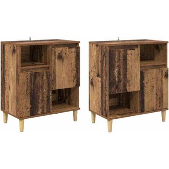 vidaXL Sideboards 2 pcs Altholz 60 x 35 x 70 cm Holzwerkstoff vidaXL