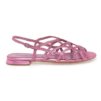 Pons Quintana Femme, Chaussures, Rose, Taille: 37 EU Sandale en cuir tress&eacute;