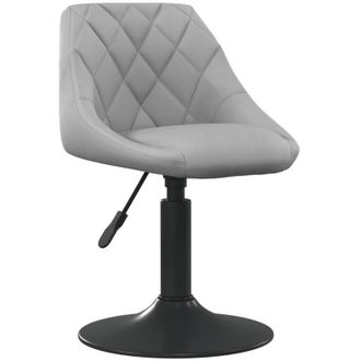 vidaXL Vidaxl - Chaise de salle &agrave; manger Gris clair Velours