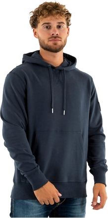 Calvin Klein Herren Hoodie Badge mit Kapuze, Blau (India Ink), XXXL