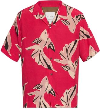 Paul Smith Homme, Chemises, Rose, Taille: L Le Peche Fish Print Shirt