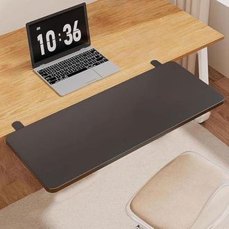 Generic Plateau de Clavier en Bois, rallonge Bureau Ergonomique, Installation sans per&ccedil;age, Plateau, Extension(Black,60 * 20cm)