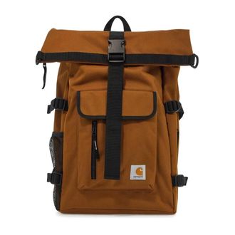 Carhartt Work in Progress Homme, Sacs, Brun, Taille: ONE Size Sac &agrave; dos imperm&eacute;able Phillis avec logo embl&eacute;matique