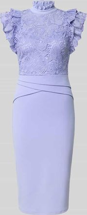 Lipsy Slim Fit Midikleid mit Spitzenbesatz