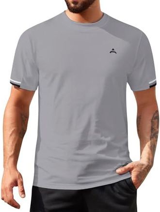 Generic T-shirt de sport pour homme, t-shirt dentra&icirc;nement, t-shirt de fitness, s&eacute;chage rapide, t-shirt d&eacute;t&eacute;, t-shirt &agrave; col rond, t-shirt de corps uni, t-shir