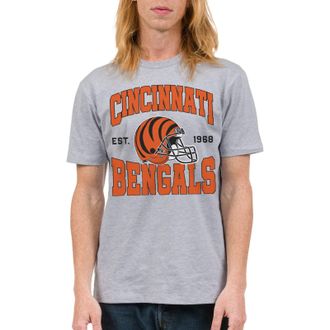 Junk Food Unisex-Erwachsene NFL Team Helm T-Shirt, Cincinnati Bengals-Heather Grey, Medium