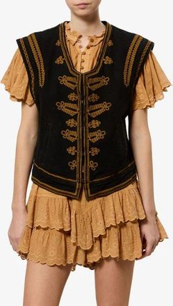 Isabel Marant Embroidered Waistcoat - Black