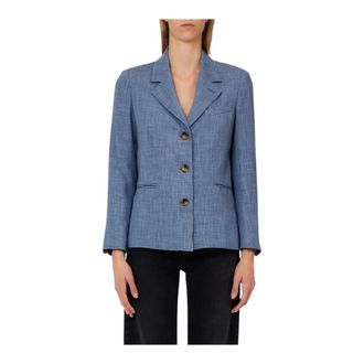 Liu Jo Femme, Vestes, Bleu, Taille: 40 FR Blazer en tissu chin&eacute;