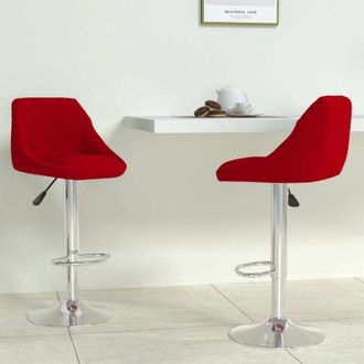 vidaXL Barhocker 2 Stk. Weinrot Samt Vidaxl