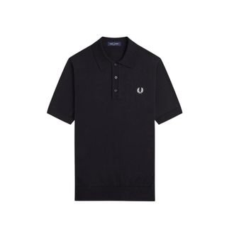 Fred Perry Homme, Tops, Noir, Taille: L Polo en Coton Premium Coupe Regular