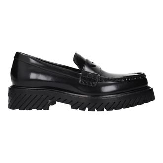 Off-white Leder-Slipper-Loafer - - Shoes - Damen - Schwarzk - 41 EU