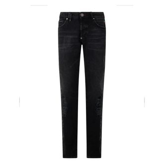 Philipp Plein Jean Super Straight Cut Baroque - Homme - Jeans - Noir - Taille: W36